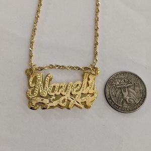 Unbrand | Jewelry | Real Gold Custom Name Plate | Poshmark